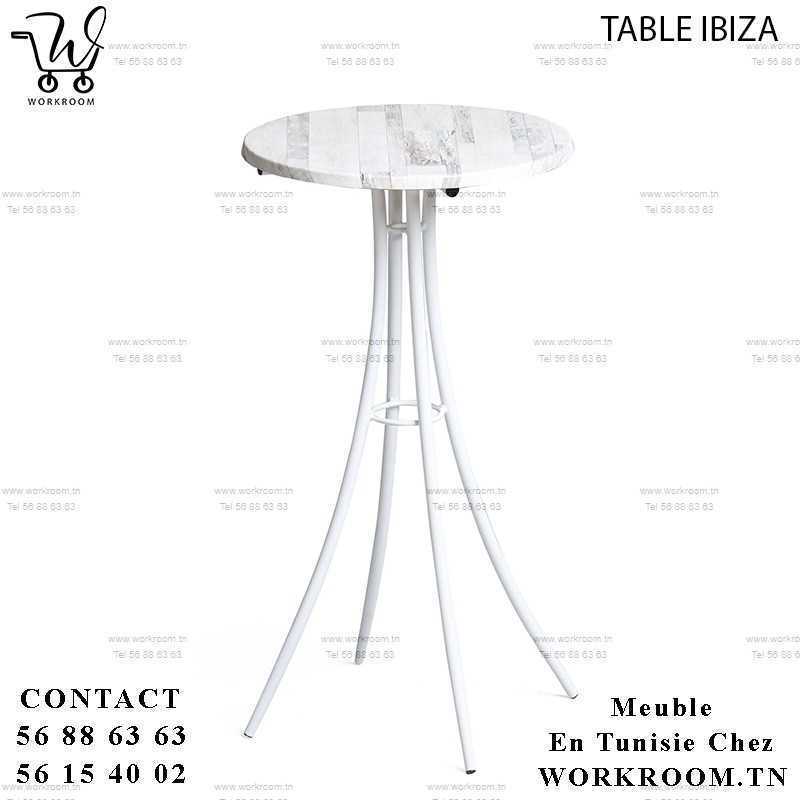 VENTE ET ACHAT MEUBLES TABLES CHAISES PAS CHER EN TUNISIE TABLE IBIZA TABLE IBIZA @600 H750 EN ...